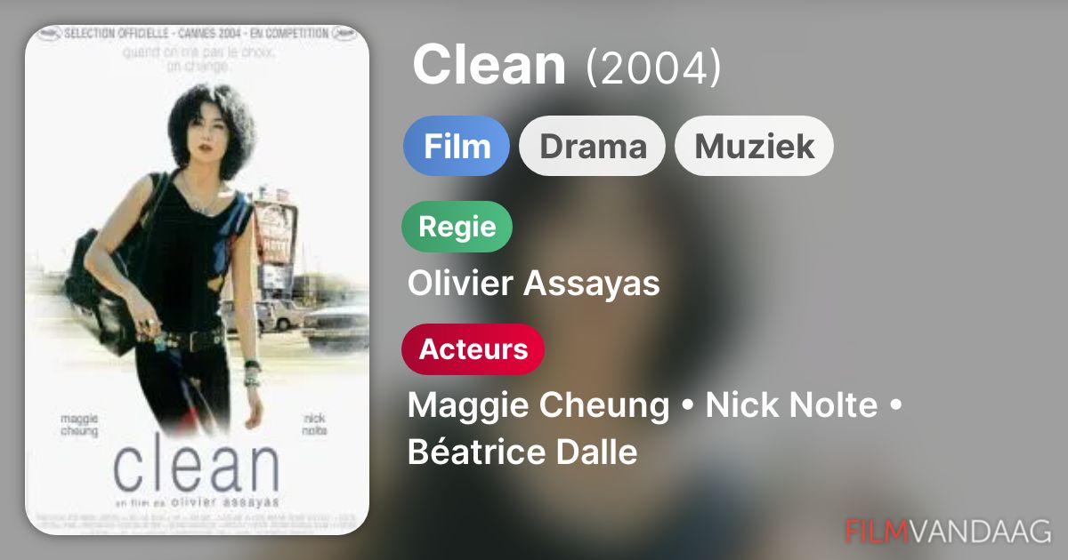 Clean (film, 2004) - FilmVandaag.nl