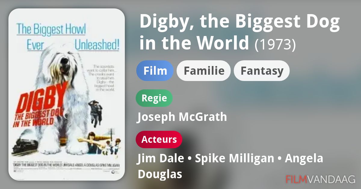 Digby, the Biggest Dog in the World (film, 1973) - FilmVandaag.nl