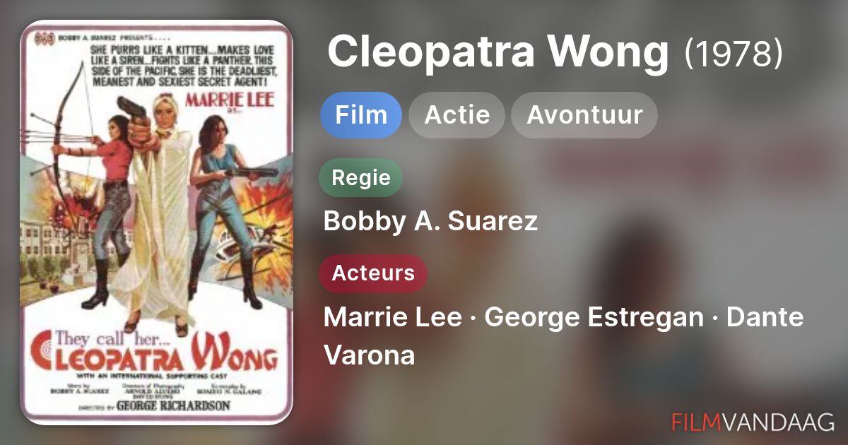 Cleopatra Wong (film, 1978) - FilmVandaag.nl