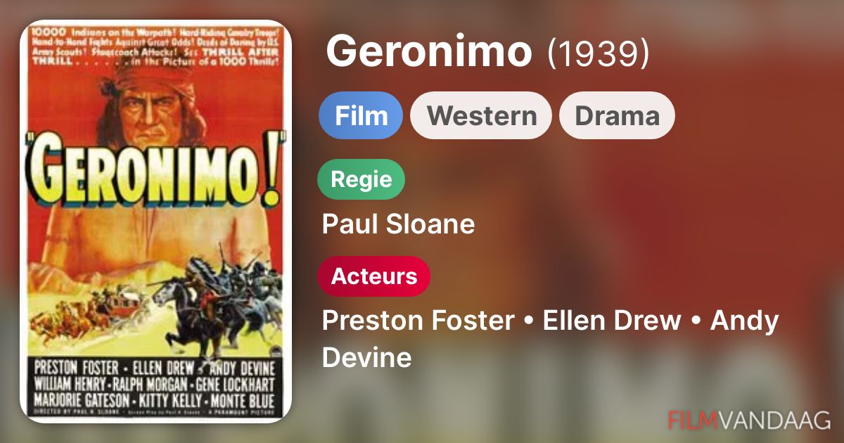 Geronimo (film, 1939) - FilmVandaag.nl