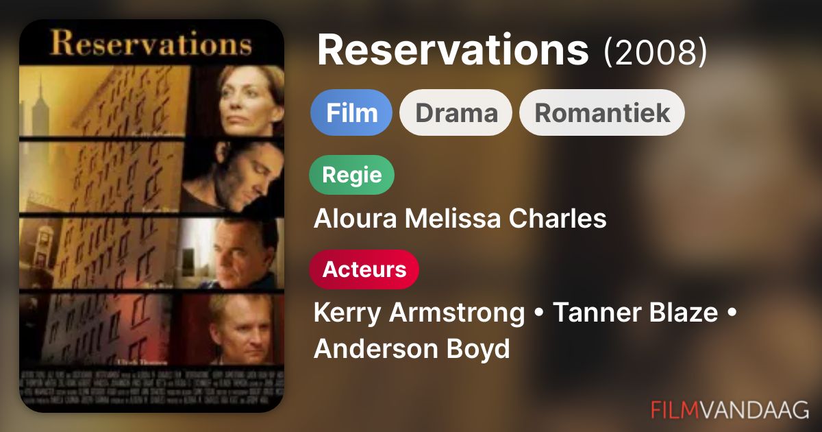 Reservations (film, 2008) - FilmVandaag.nl
