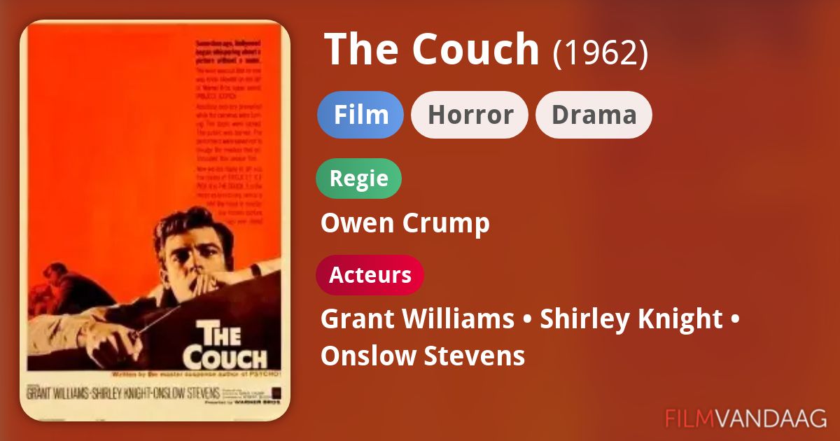 The Couch (film, 1962) - FilmVandaag.nl