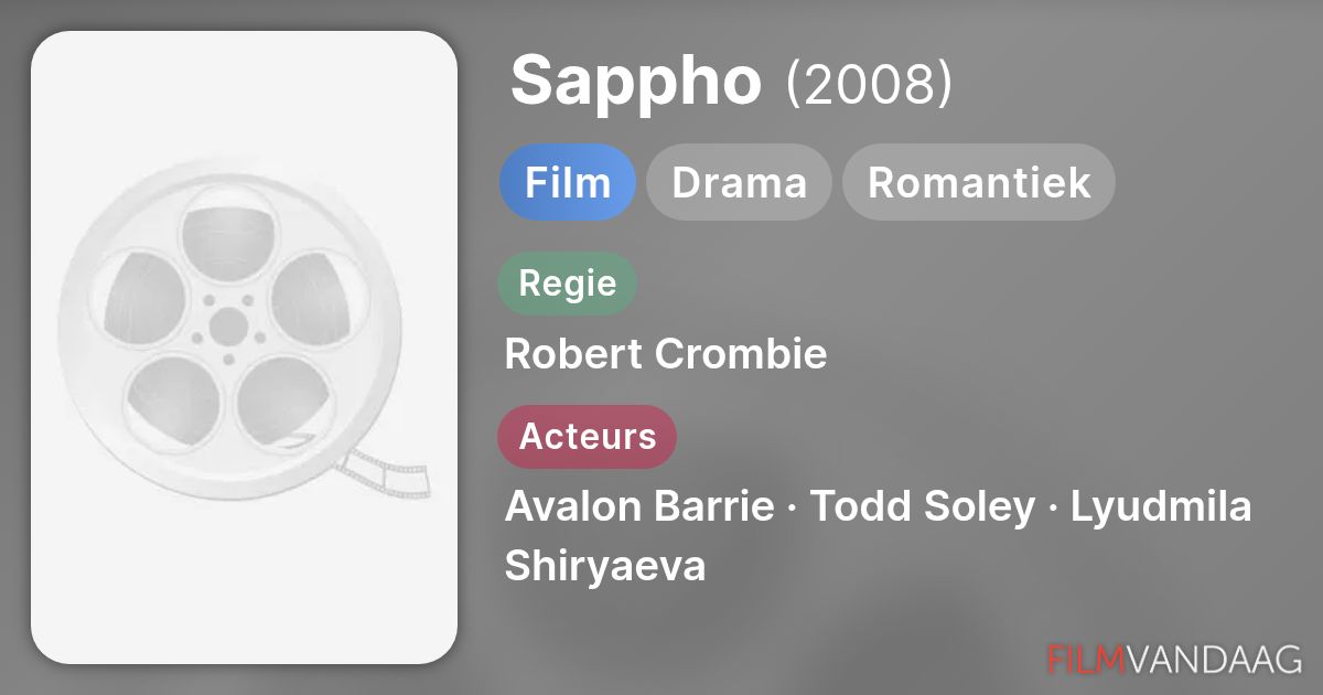 Sappho (film, 2008) - FilmVandaag.nl