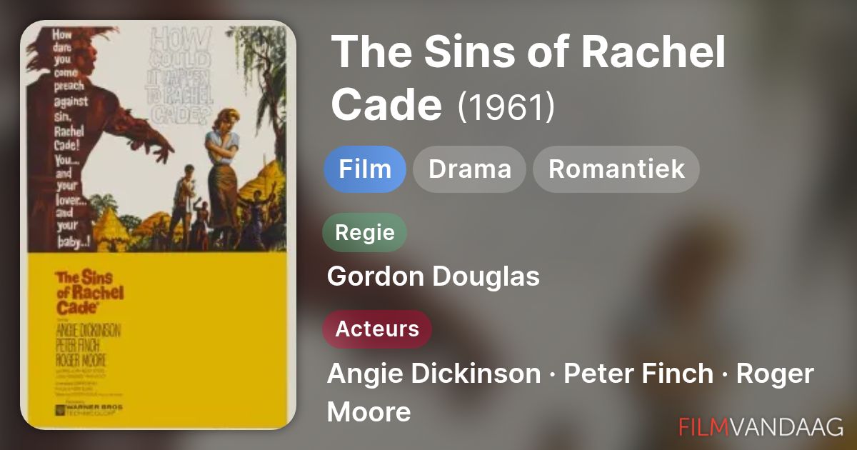 The Sins of Rachel Cade (film, 1961) - FilmVandaag.nl