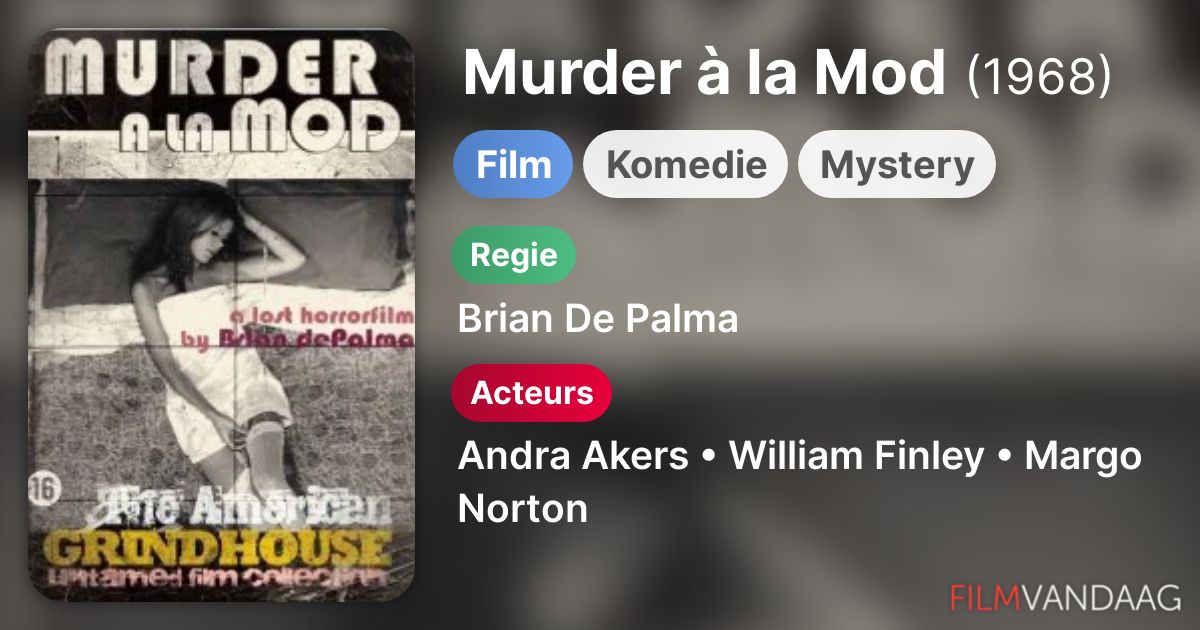 Murder à la Mod (film, 1968) - FilmVandaag.nl