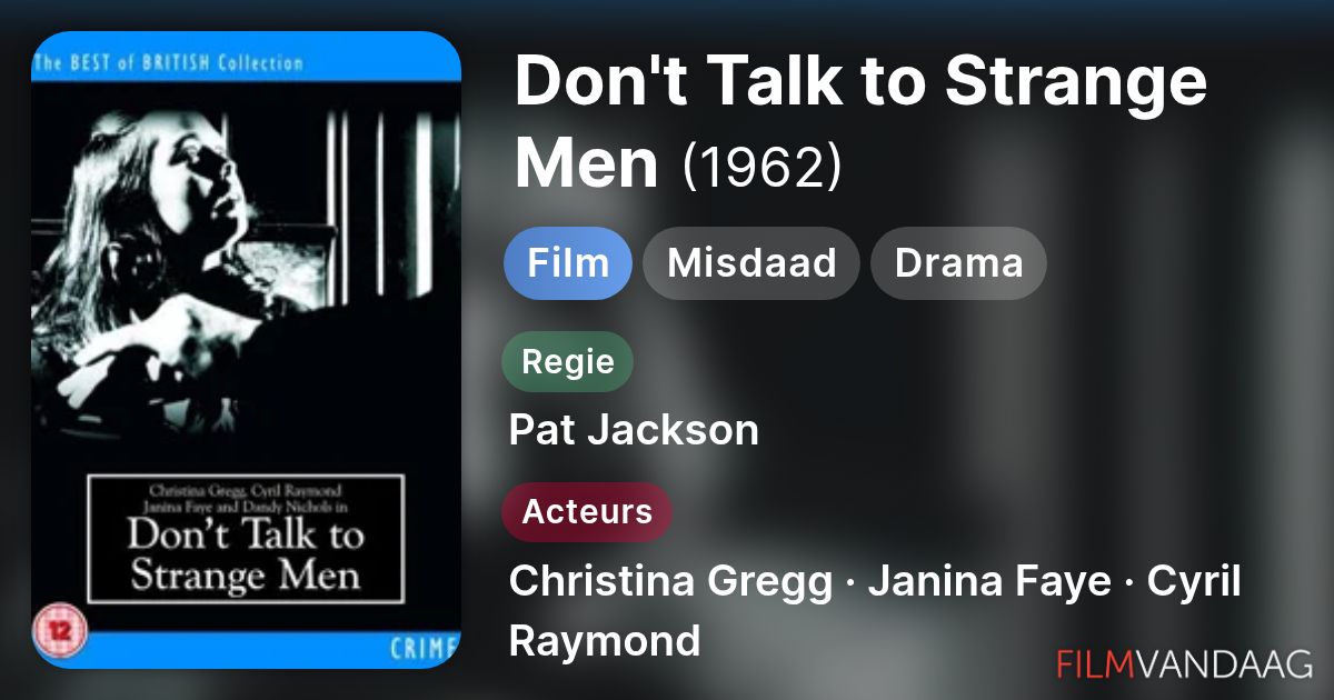 Don't Talk to Strange Men (film, 1962) - FilmVandaag.nl