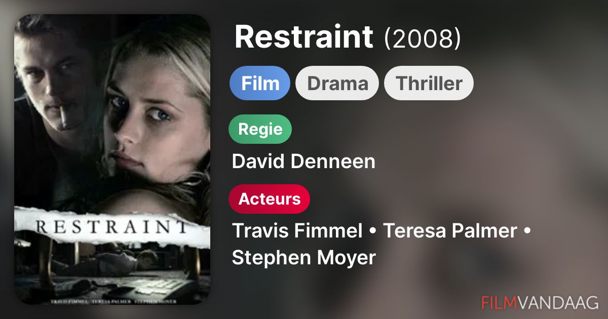 Restraint (film, 2008) - FilmVandaag.nl