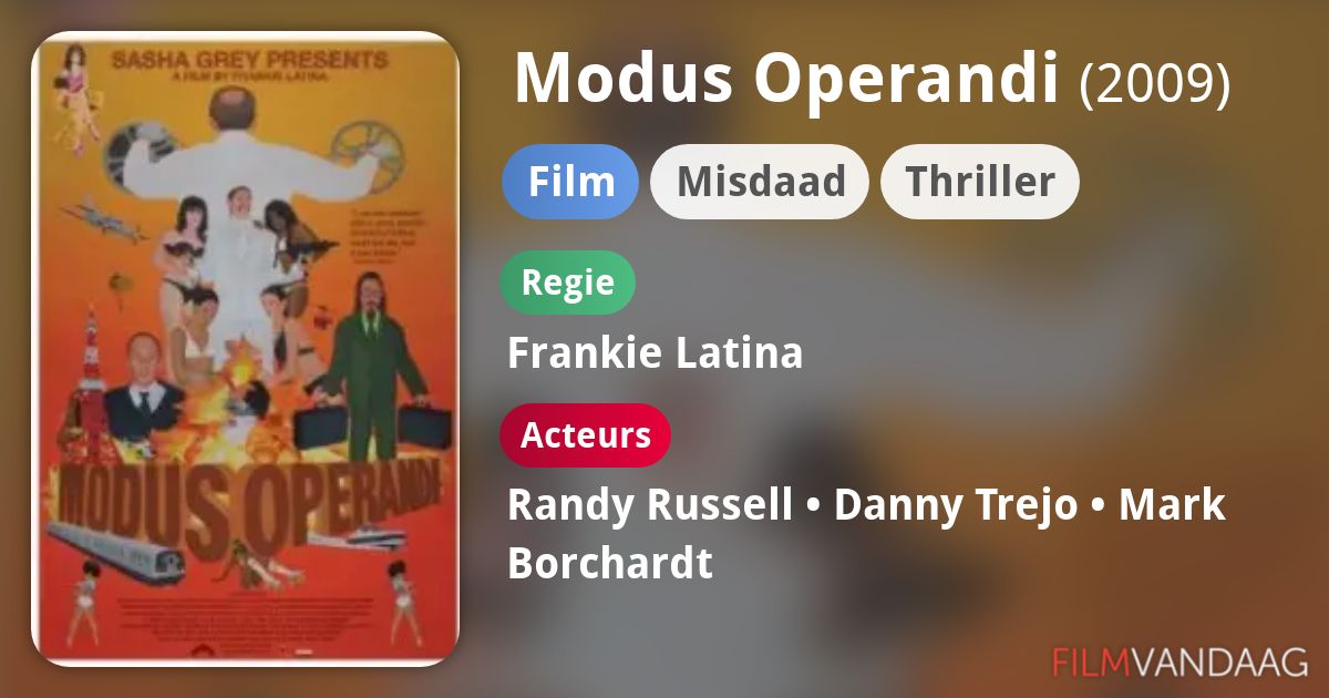 Modus Operandi (film, 2009) - FilmVandaag.nl