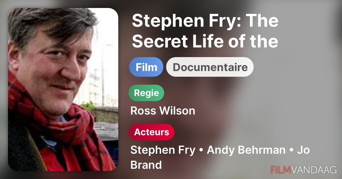 Stephen Fry: The Secret Life of the Manic Depressive (film, 2006 ...