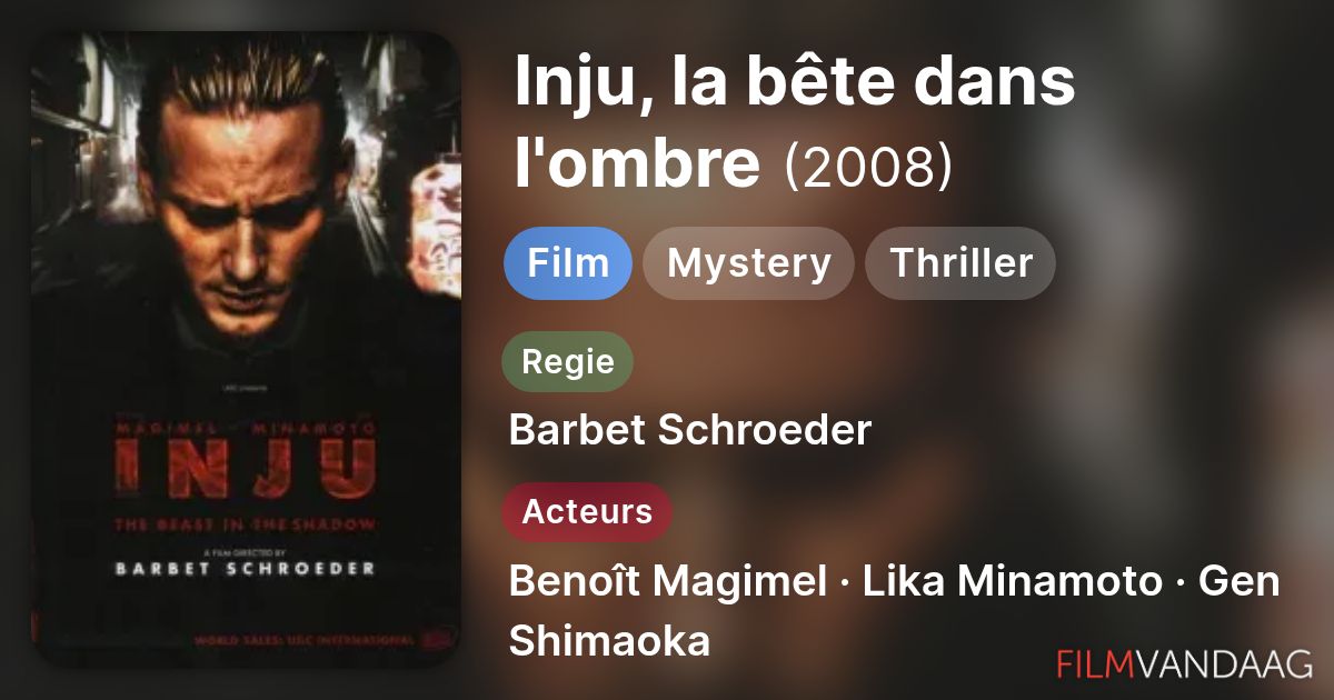 Inju, la bête dans l'ombre (film, 2008) kopen op dvd of blu-ray ...