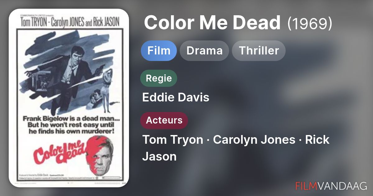 Color Me Dead (film, 1969) - FilmVandaag.nl