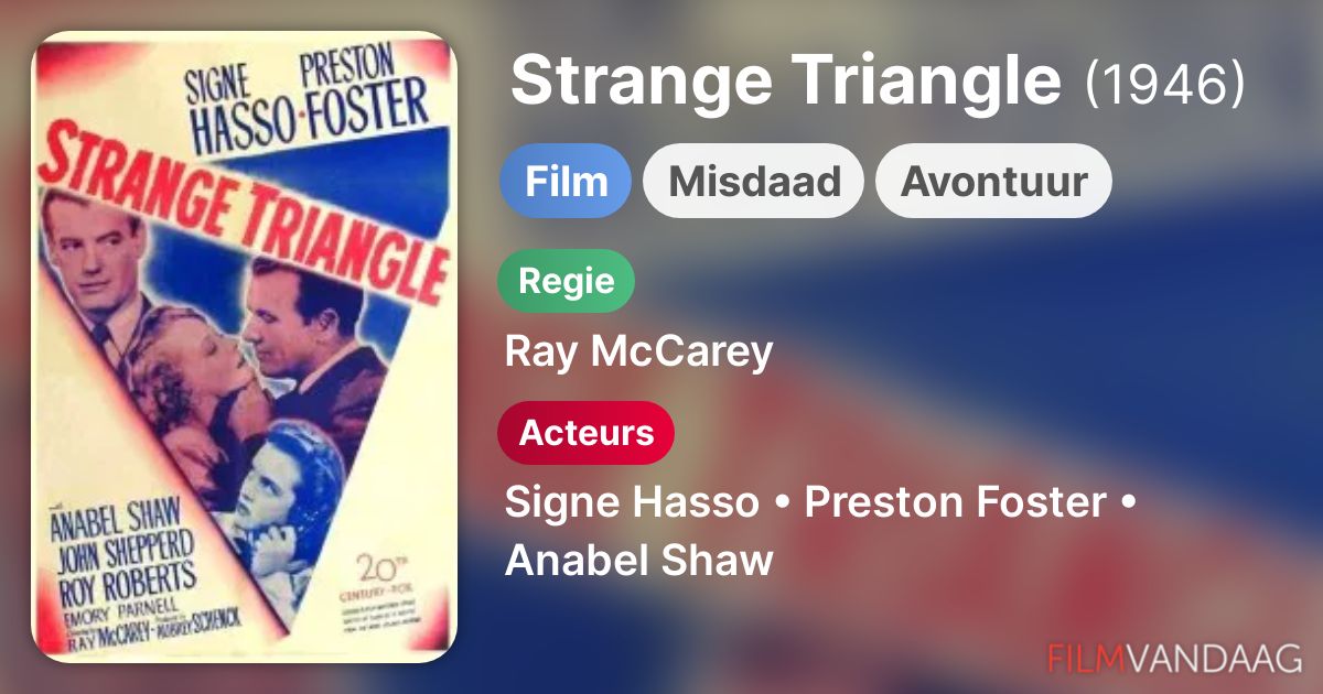 Strange Triangle (film, 1946) - FilmVandaag.nl