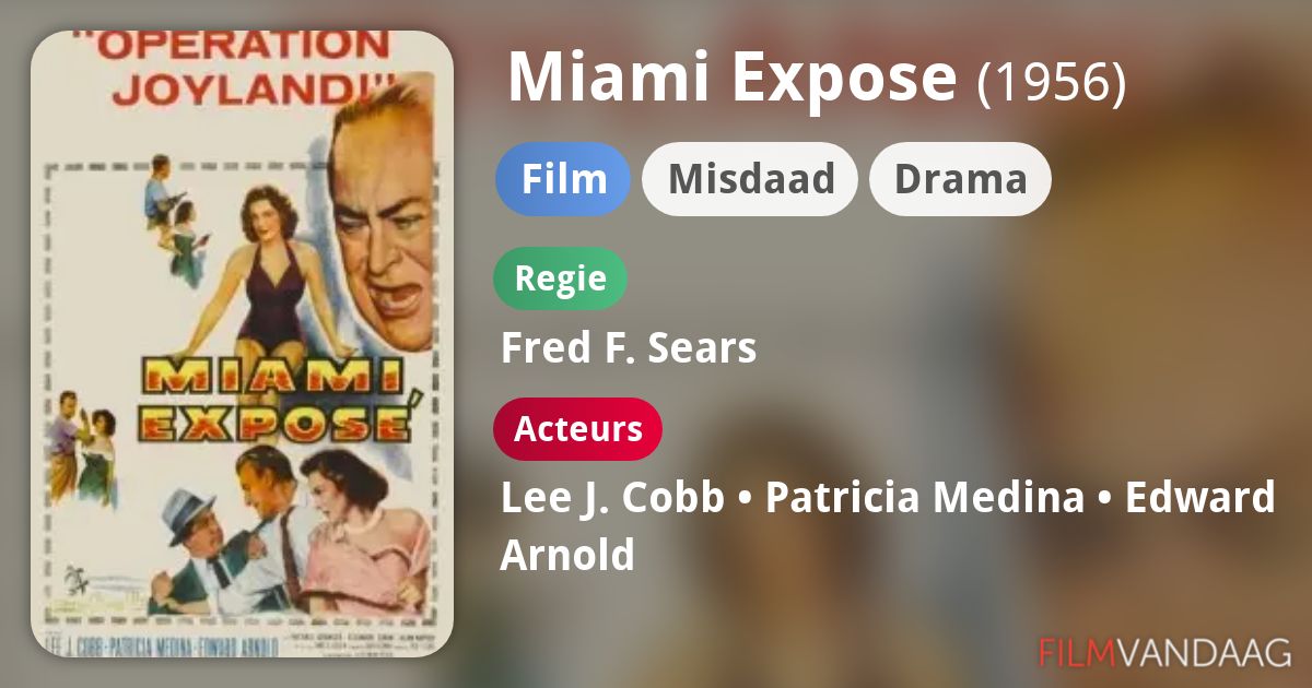 Miami Expose (film, 1956) Nu Online Kijken - FilmVandaag.nl