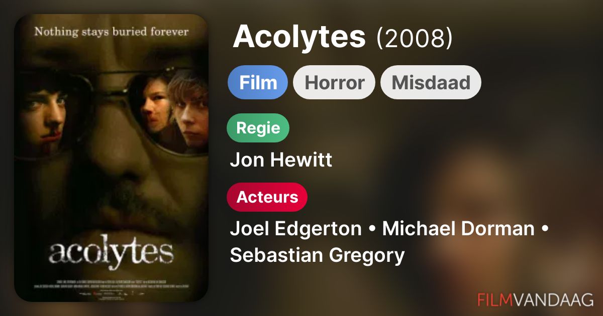Acolytes (film, 2008) - FilmVandaag.nl