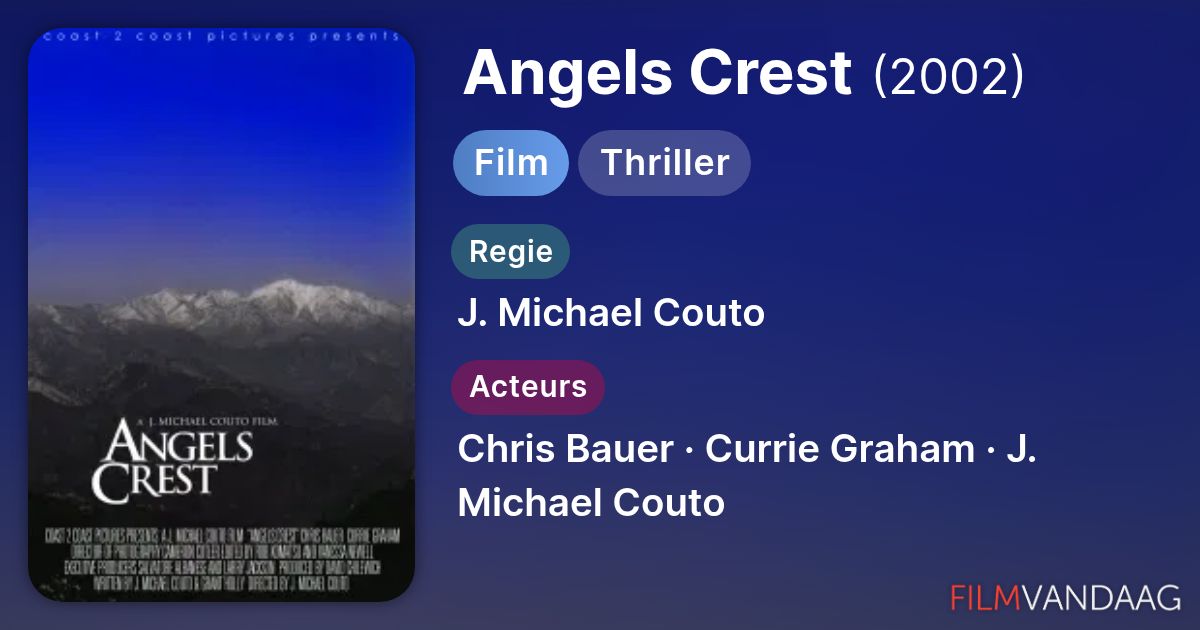 Angels Crest (film, 2002) Nu Online Kijken - FilmVandaag.nl