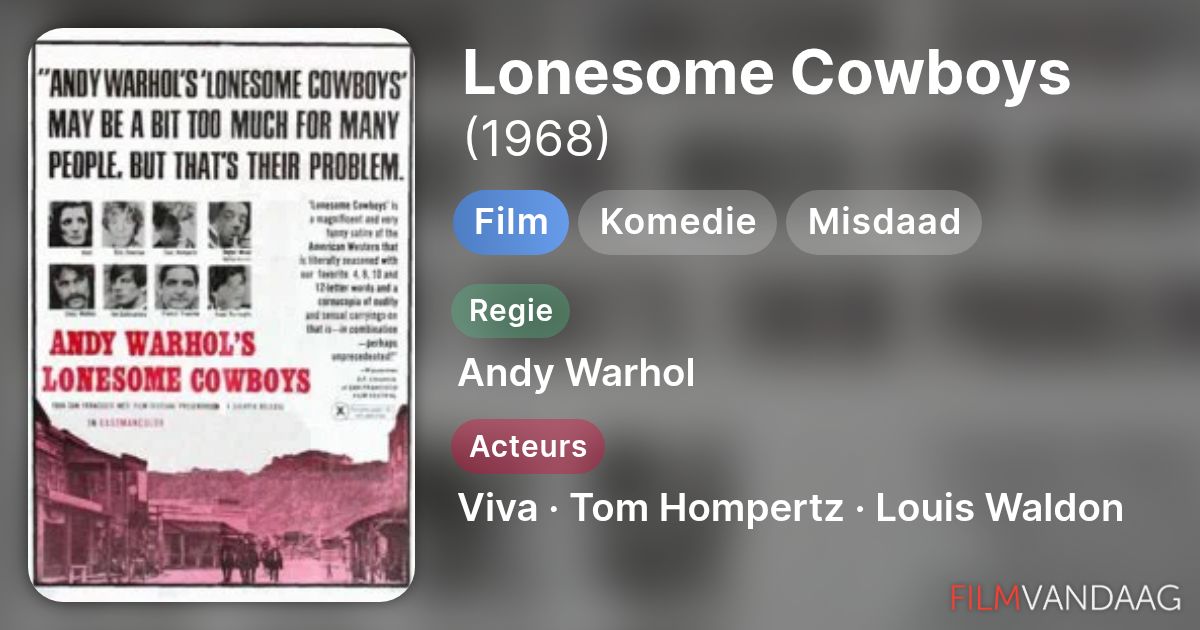 Lonesome Cowboys (film, 1968) - FilmVandaag.nl