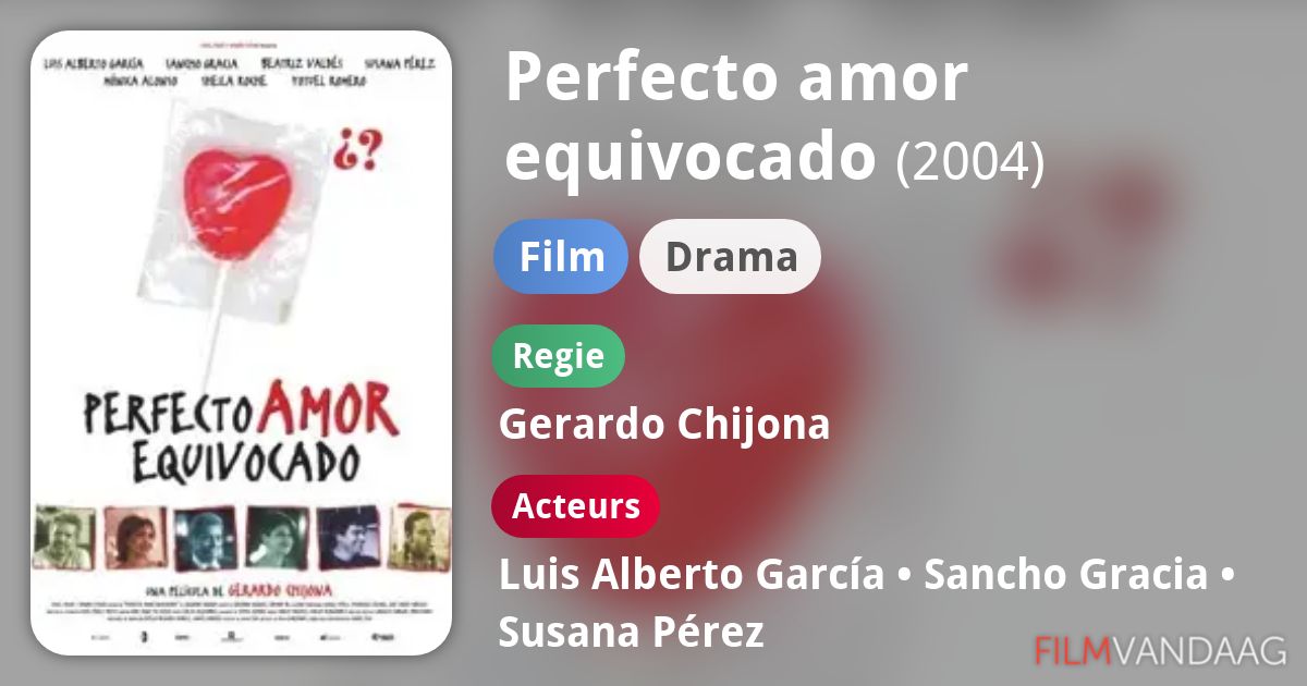 Perfecto amor equivocado (film, 2004) - FilmVandaag.nl