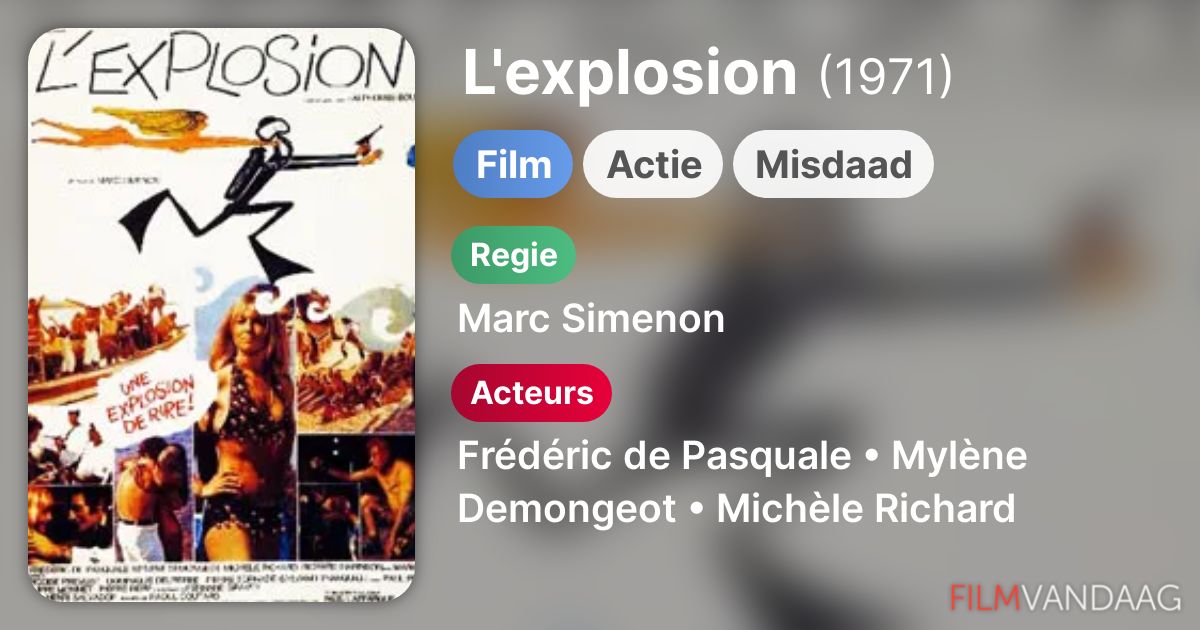 L'explosion (film, 1971) - FilmVandaag.nl