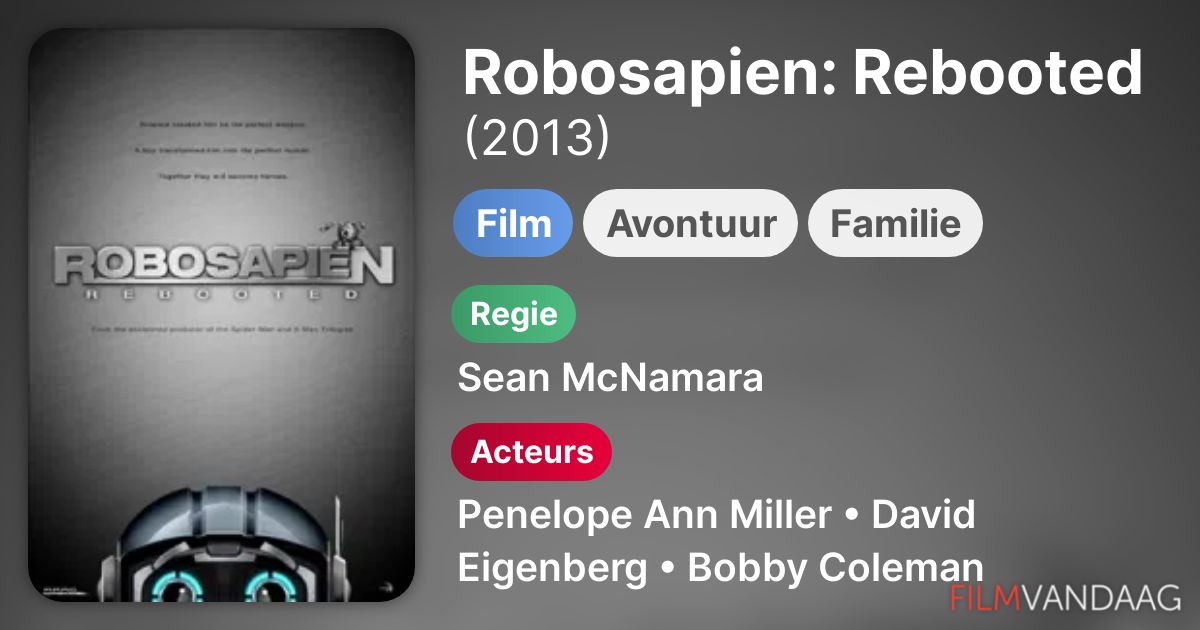 Robosapien: Rebooted (film, 2010) - FilmVandaag.nl