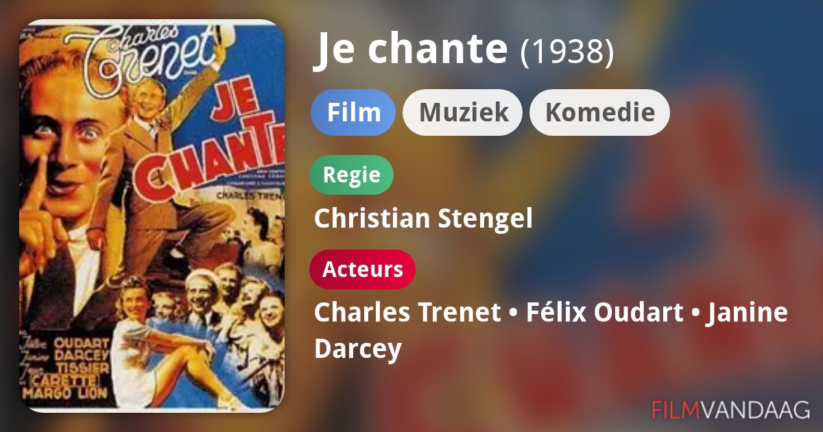 Je chante (film, 1938) - FilmVandaag.nl