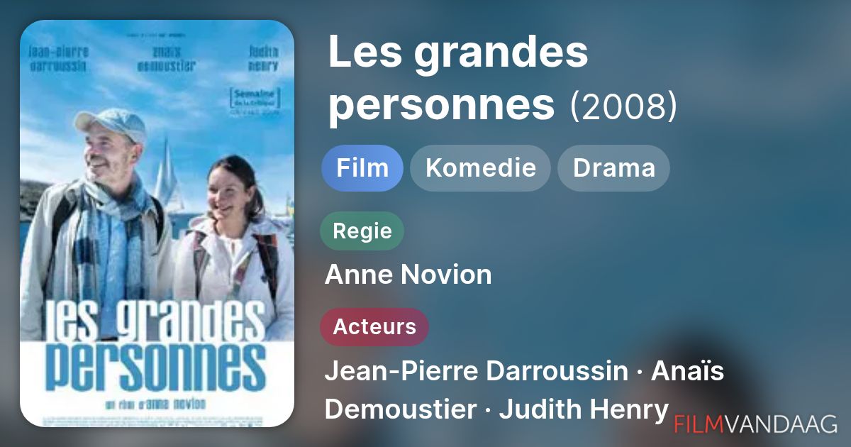 Les grandes personnes (film, 2008) - FilmVandaag.nl