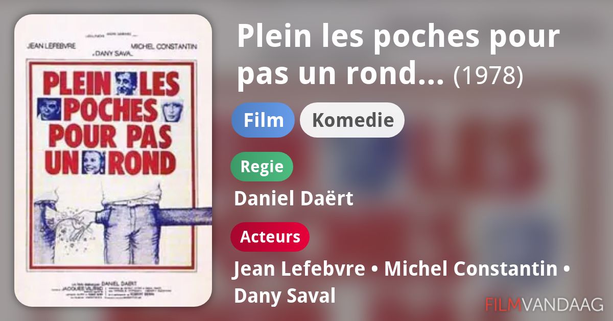 Plein les poches pour pas un rond... (film, 1978) - FilmVandaag.nl