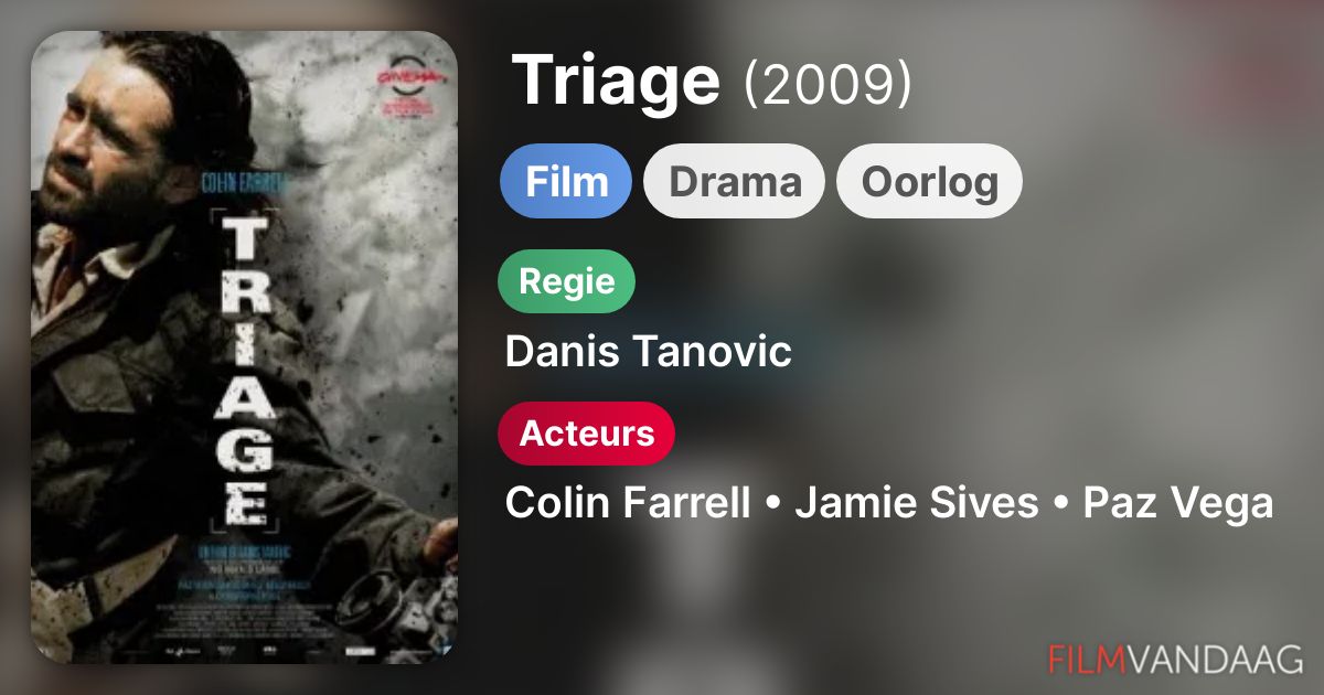 Triage (film, 2009) - FilmVandaag.nl
