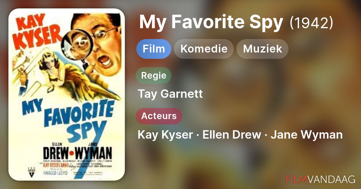 My Favorite Spy (film, 1942) - FilmVandaag.nl