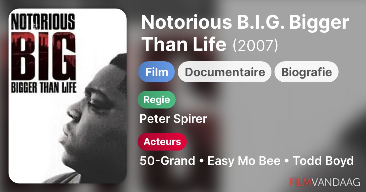 Notorious B.I.G. Bigger Than Life (film, 2007) - FilmVandaag.nl