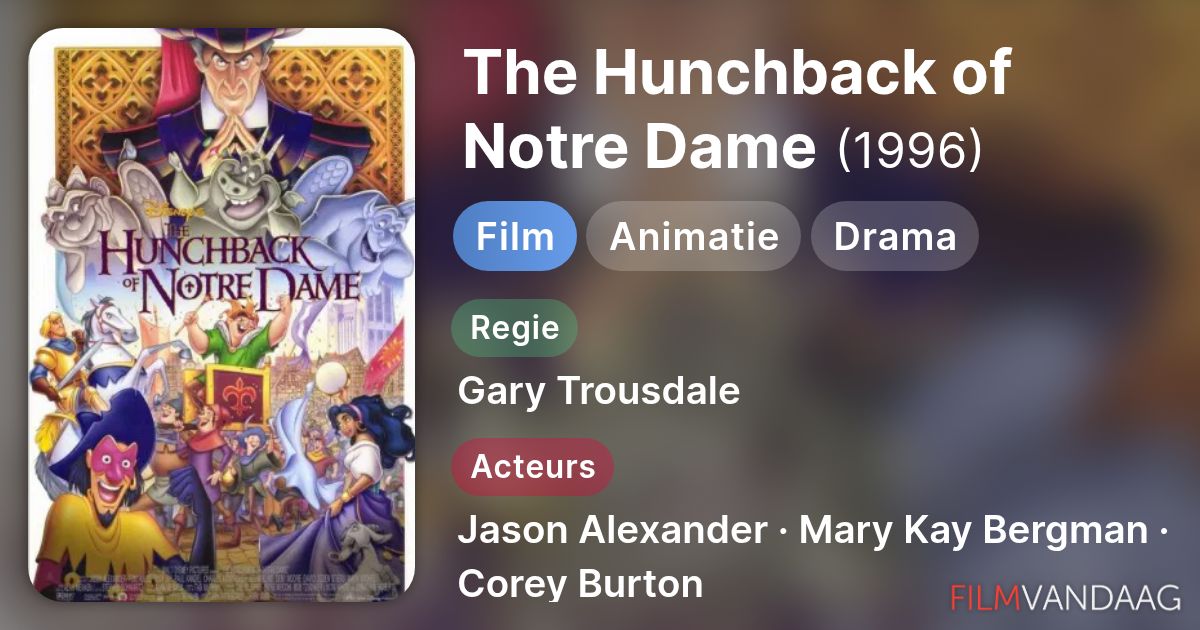 The Hunchback of Notre Dame (film, 1996) - FilmVandaag.nl
