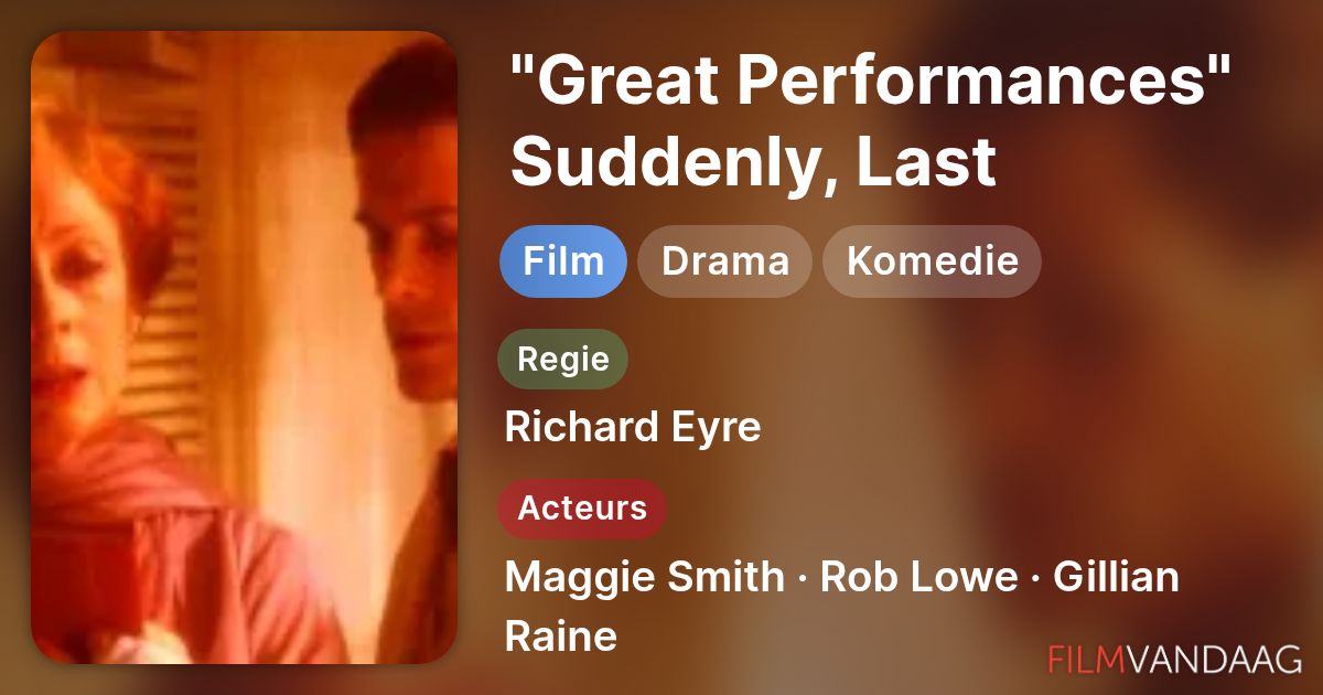"Great Performances" Suddenly, Last Summer (film, 1993) - FilmVandaag.nl