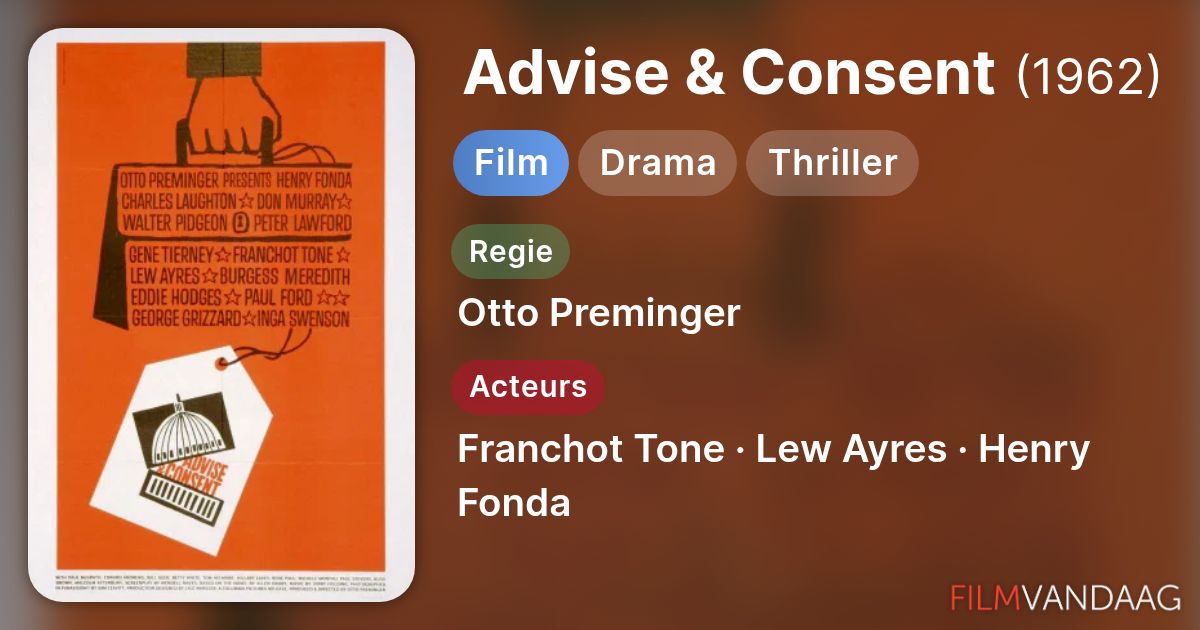 Advise & Consent (film, 1962) - FilmVandaag.nl