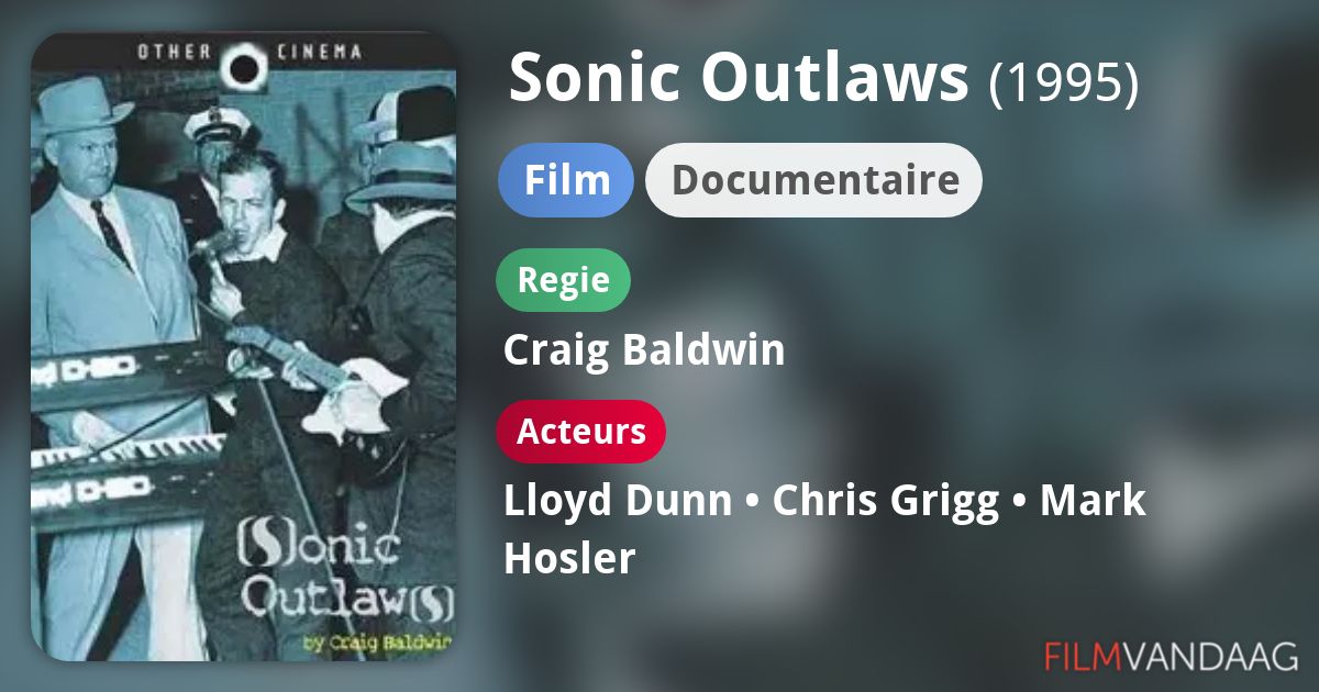 Sonic Outlaws (film, 1995) - FilmVandaag.nl
