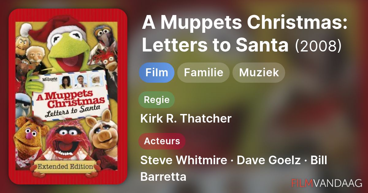 A Muppets Christmas: Letters to Santa (film, 2008) kopen op dvd of blu ...