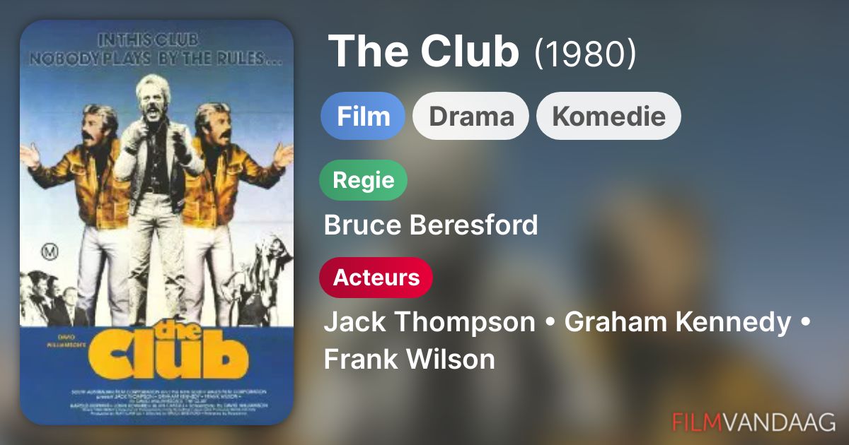The Club (film, 1980) - FilmVandaag.nl