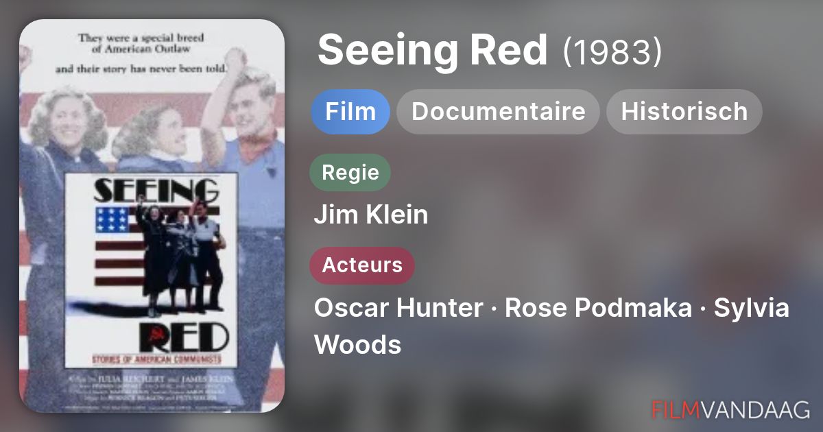 Seeing Red (film, 1983) - FilmVandaag.nl