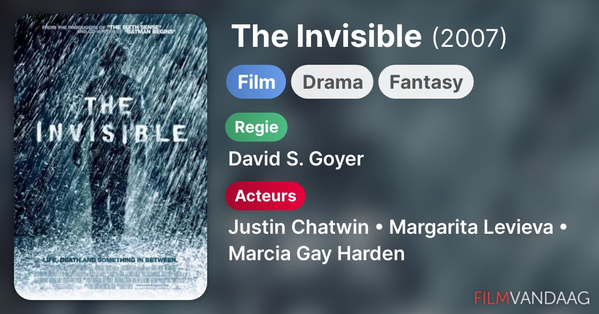 The Invisible (film, 2007) - FilmVandaag.nl