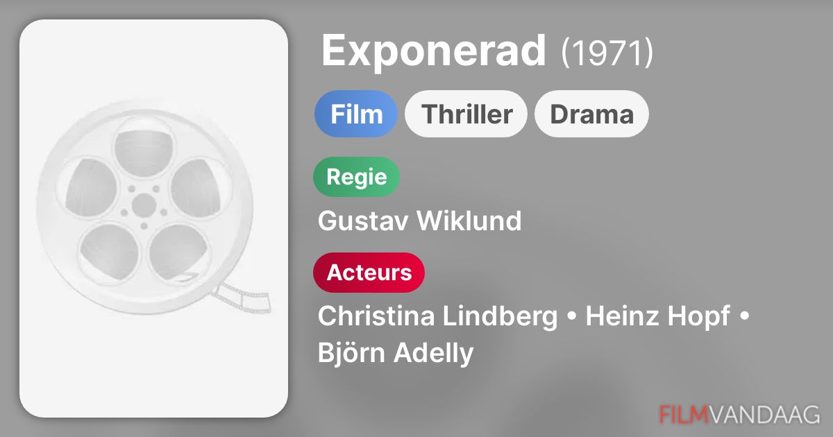 Exponerad (film, 1971) kopen op dvd of blu-ray - FilmVandaag.nl