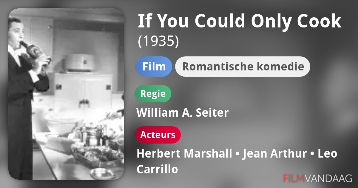 If You Could Only Cook (film, 1935) - FilmVandaag.nl