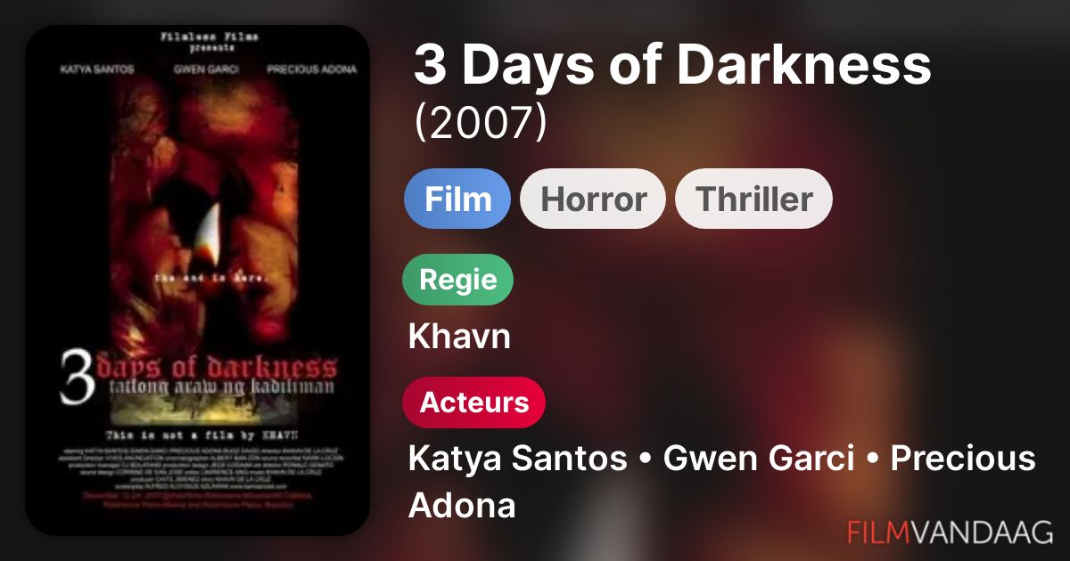 3 Days of Darkness (film, 2007) - FilmVandaag.nl