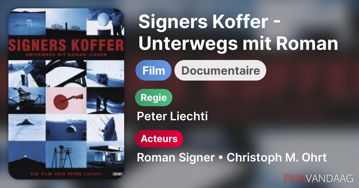 Signers Koffer - Unterwegs mit Roman Signer (film, 1995) - FilmVandaag.nl