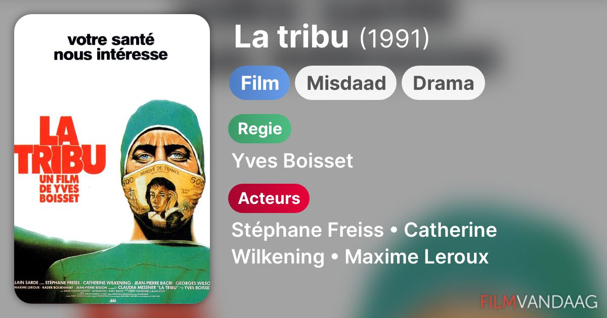 La tribu (film, 1991) - FilmVandaag.nl