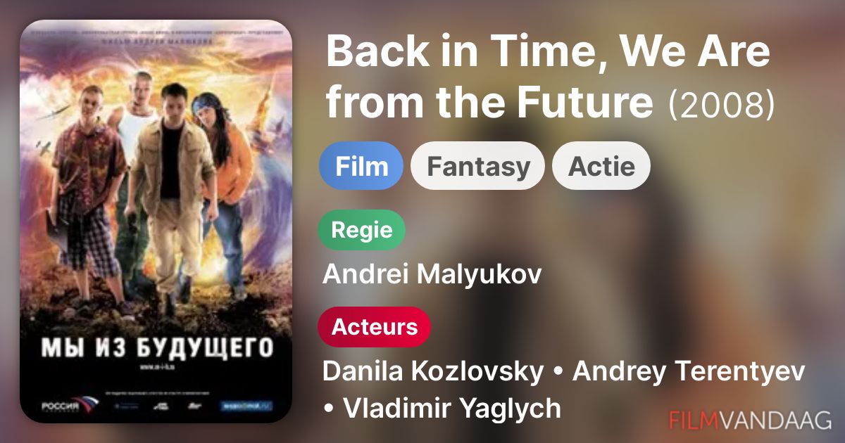 Back in Time, We Are from the Future (film, 2008) - FilmVandaag.nl