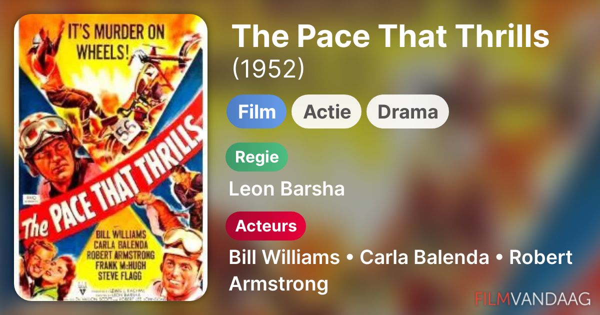The Pace That Thrills (film, 1952) - FilmVandaag.nl