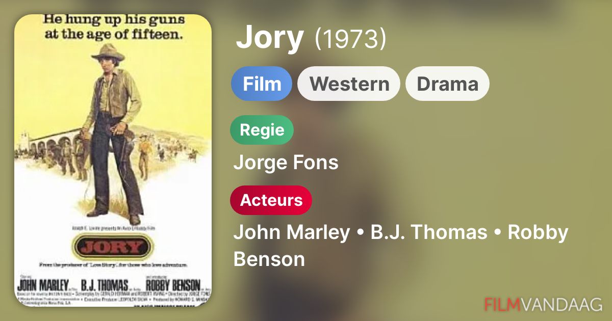 Jory (film, 1973) - FilmVandaag.nl