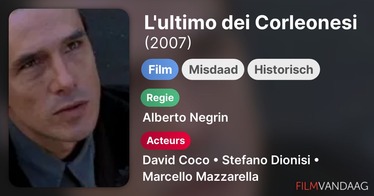 L'ultimo dei Corleonesi (film, 2007) - FilmVandaag.nl