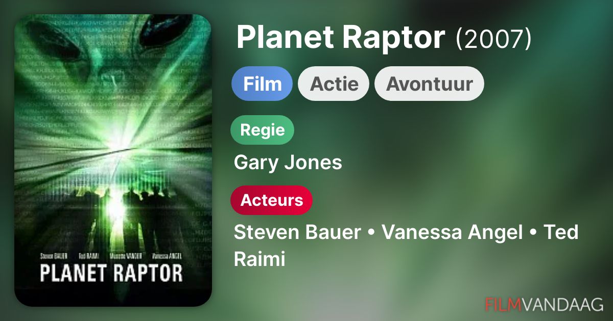 Planet Raptor (film, 2007) - FilmVandaag.nl