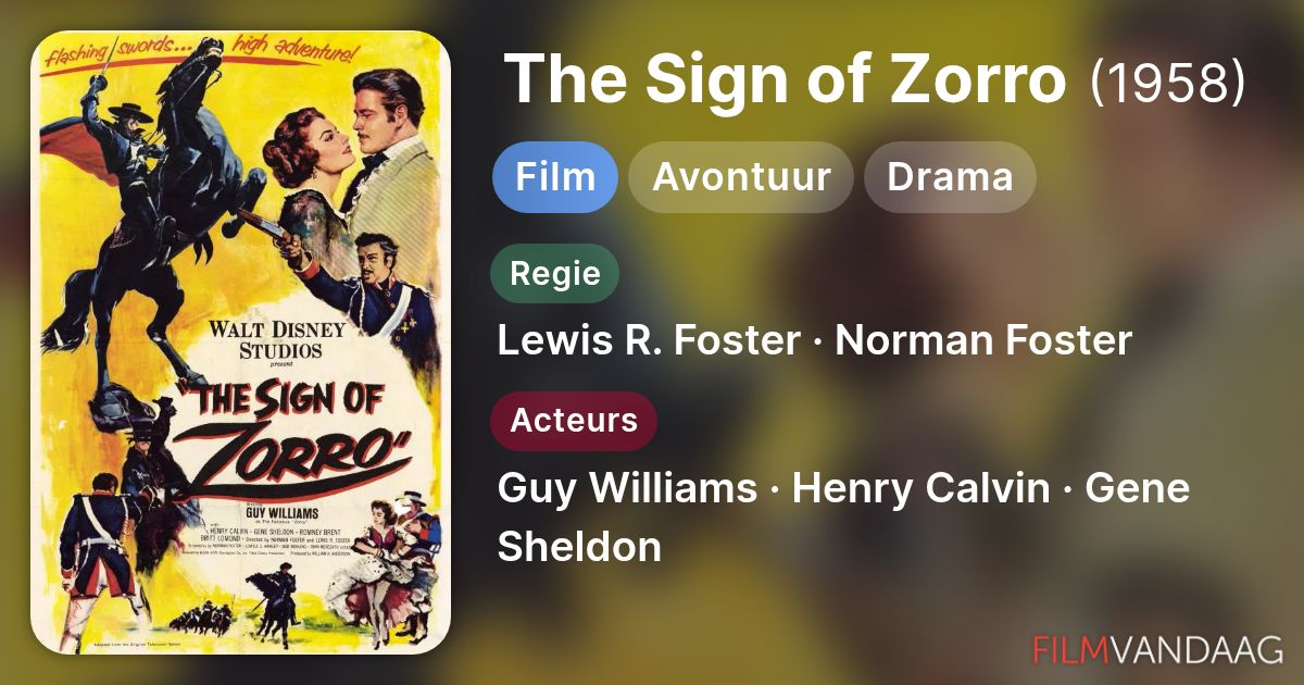 The Sign of Zorro (film, 1958) - FilmVandaag.nl