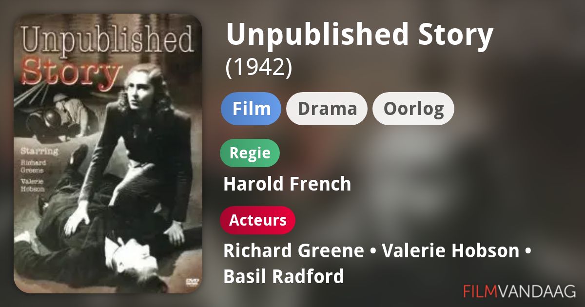 Unpublished Story (film, 1942) - FilmVandaag.nl