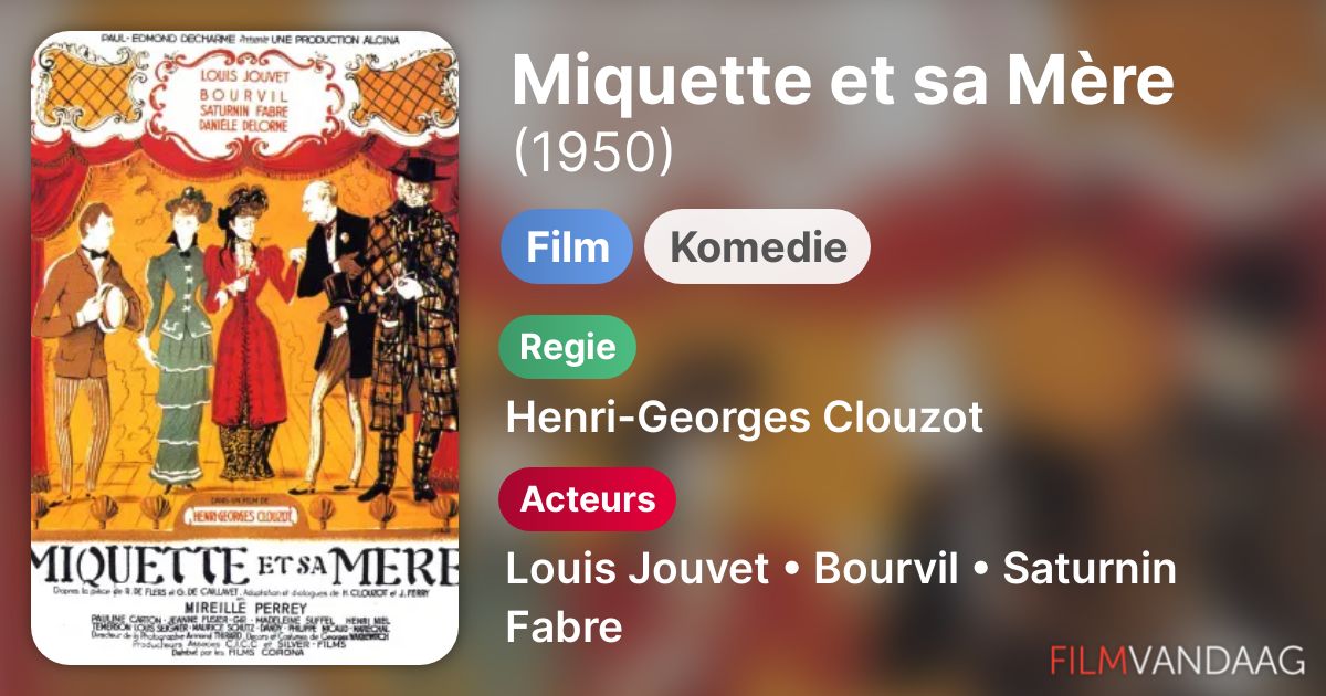 Miquette et sa Mère (film, 1950) - FilmVandaag.nl